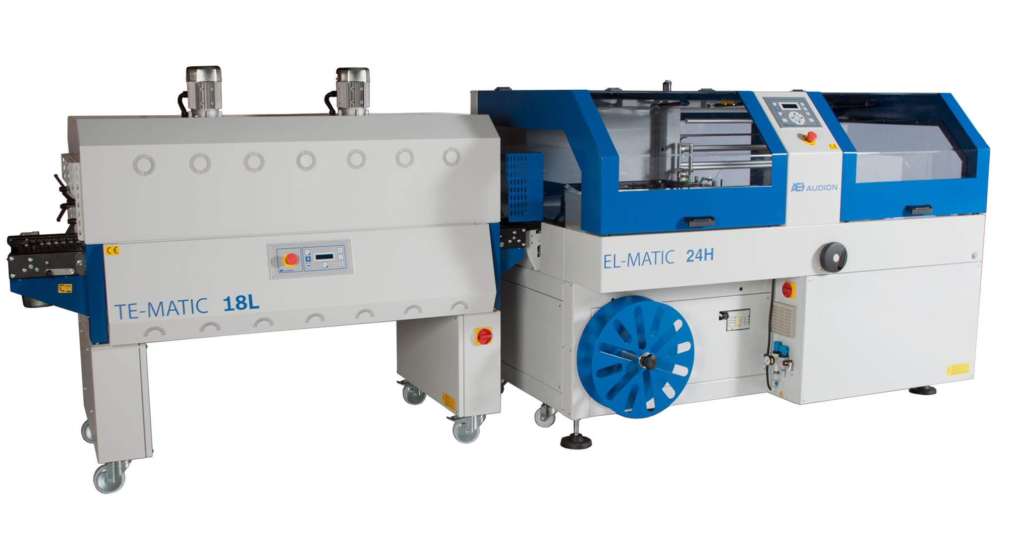 Shrink packer with tunnel and infeed conveyor | Audion Elektro