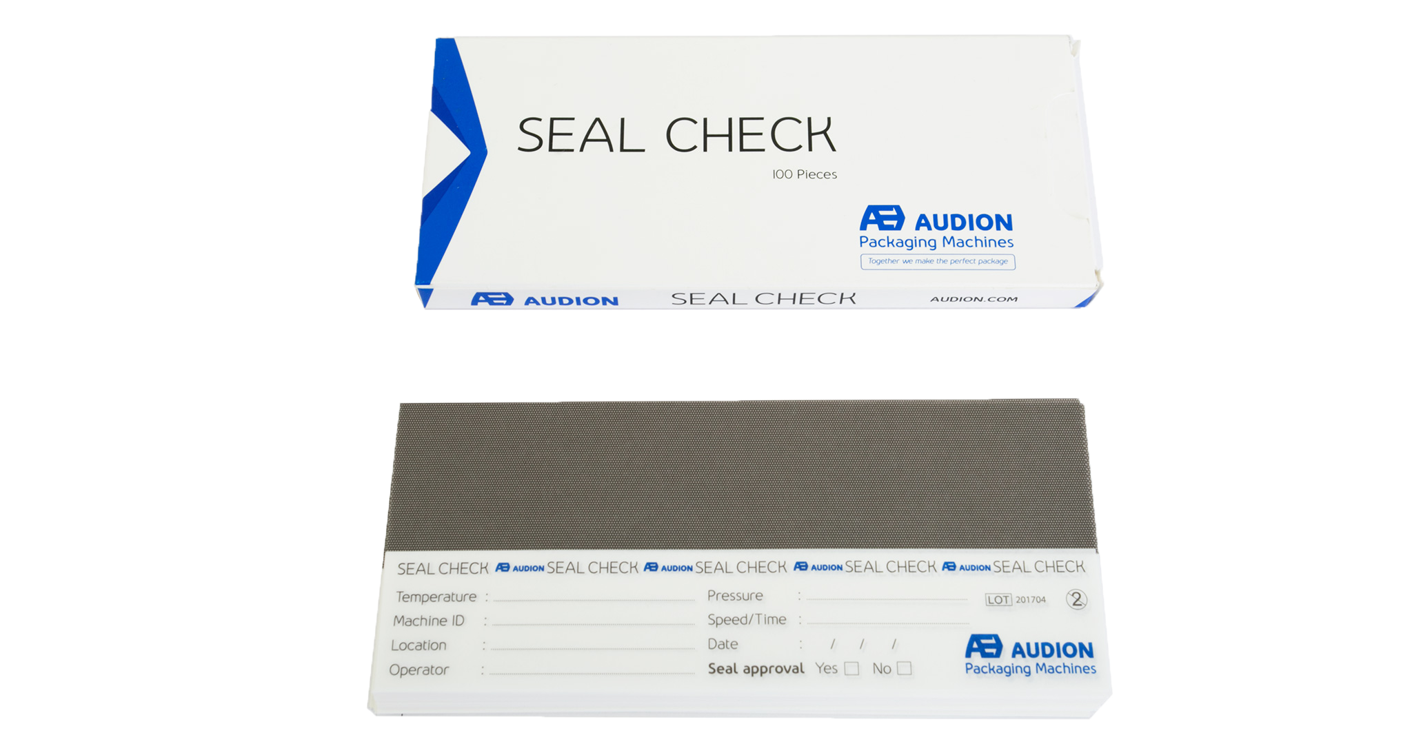 Seal check sheets | Audion Elektro